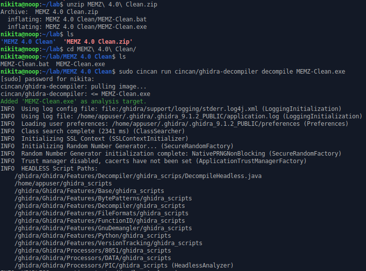 I ultimately piped the output to a memz.c file:
